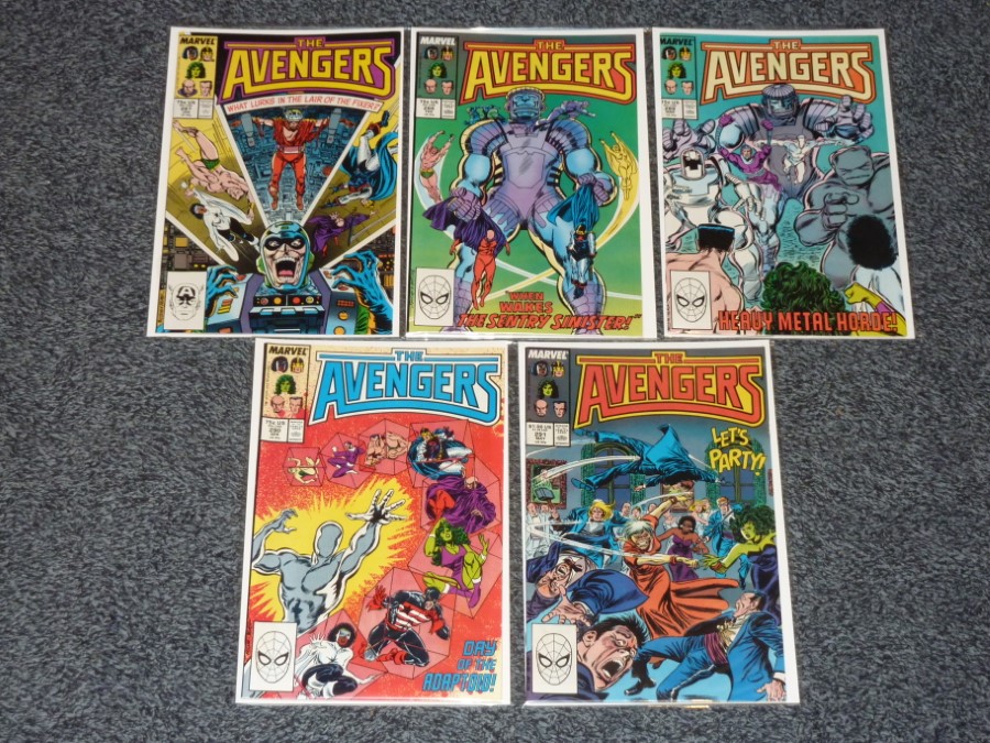 Avengers #287 #288 #289 #290 #291 - Marvel 1988 - 5 Comics - Valleycomics