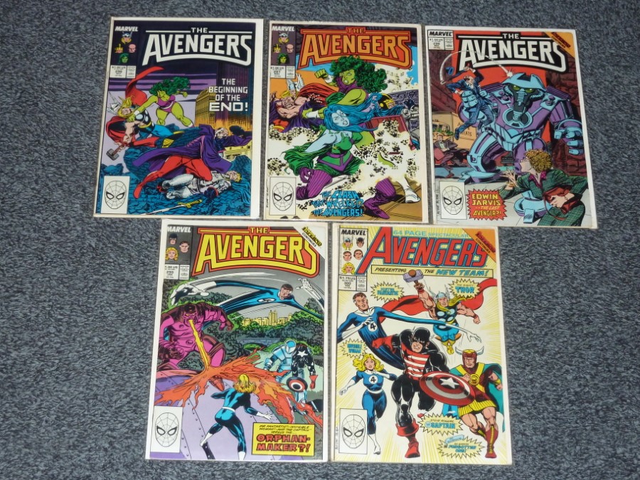 Avengers #296 #297 #298 #299 #300 - Marvel 1988 - 5 Comics - Valleycomics