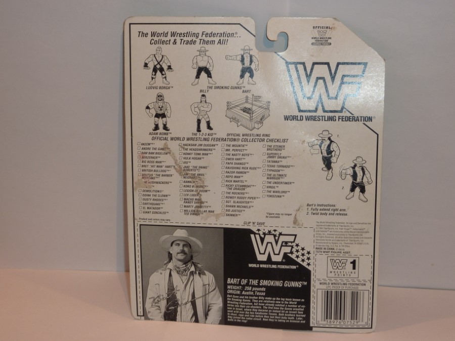 Bart of the Smoking Guns WWF - Hasbro 1994 - Series 11 - MOC ...