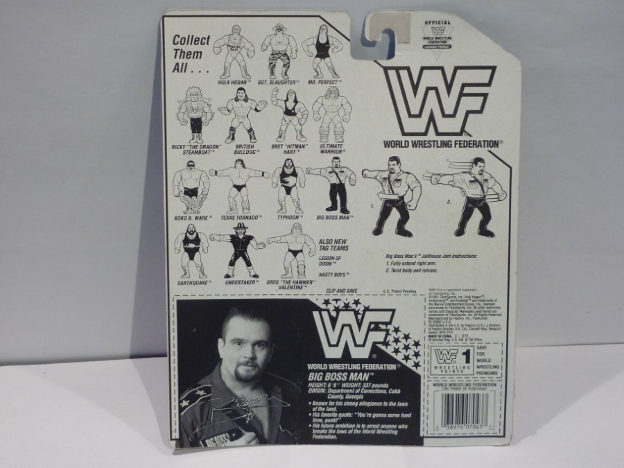 Big Boss Man WWF - Hasbro 1991 - Series 3 - MOC - Wrestling Figure ...