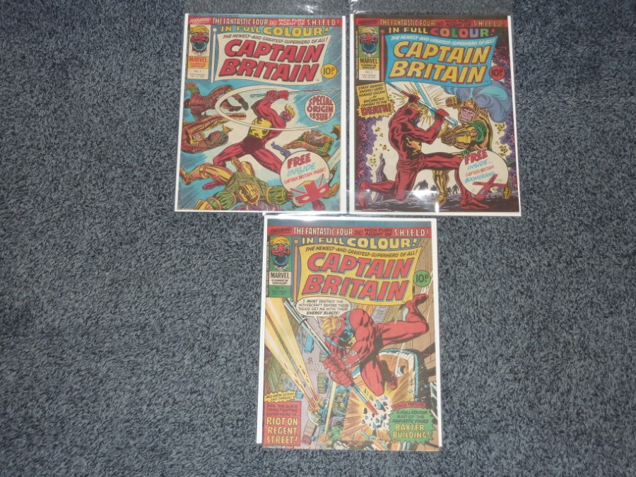 Captain Britain #1 to #39 - Marvel 1976 - Complete Set - 1st App ...