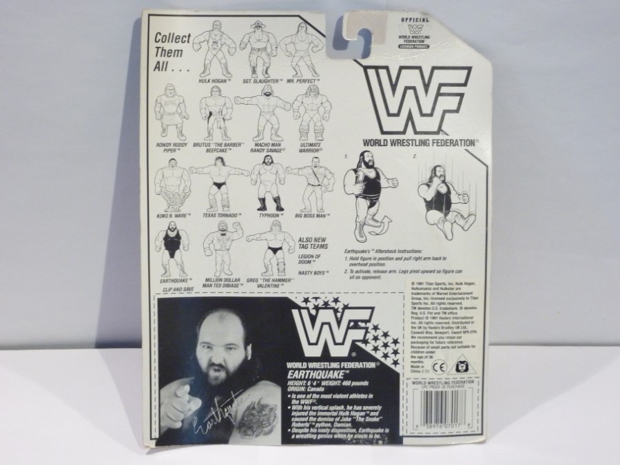 Earthquake WWF - Hasbro 1991 - Series 3 - MOC - Wrestling Figure ...
