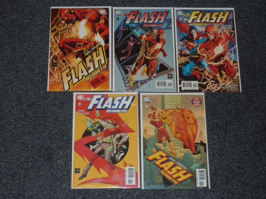 Flash Rebirth #1 #2 #3 #4 #5 - DC 2009 - 5 Comic Run - Valleycomics