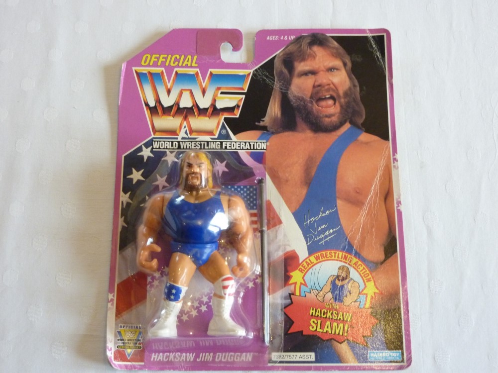 Hacksaw Jim Duggan WWF - Hasbro 1993 - Series 9 - MOC - Wrestling ...