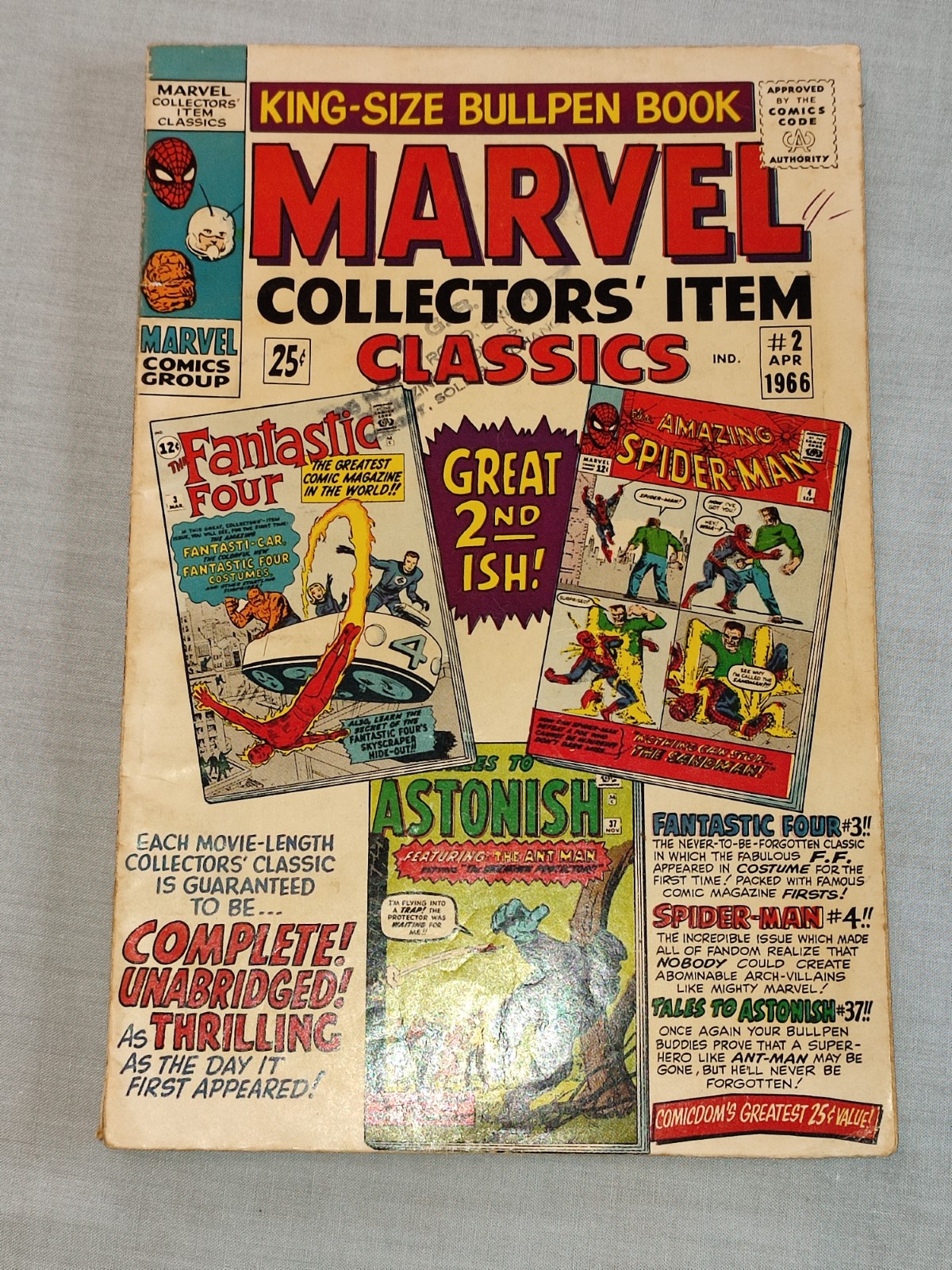 Marvel Collectors Item Classics #2 Marvel 1966 Spider-Man Ant Man ...
