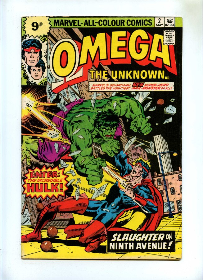 Omega The Unknown #1 + #2 - Marvel 1976 - 2 Comics - Incredible Hulk ...
