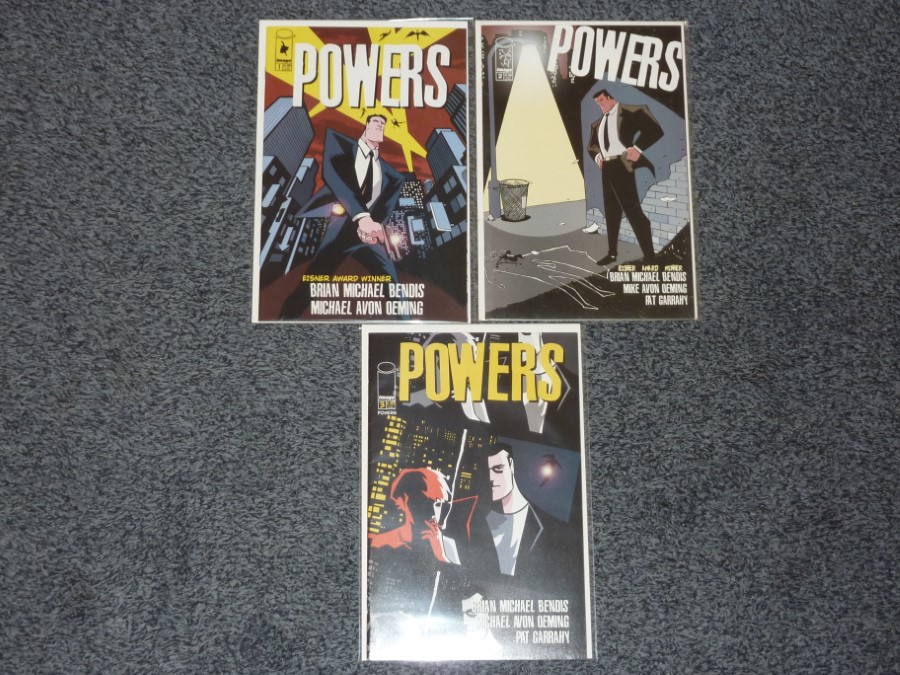 Powers #1 #2 #3 - Image 2000 - 3 Comic Run - Valleycomics