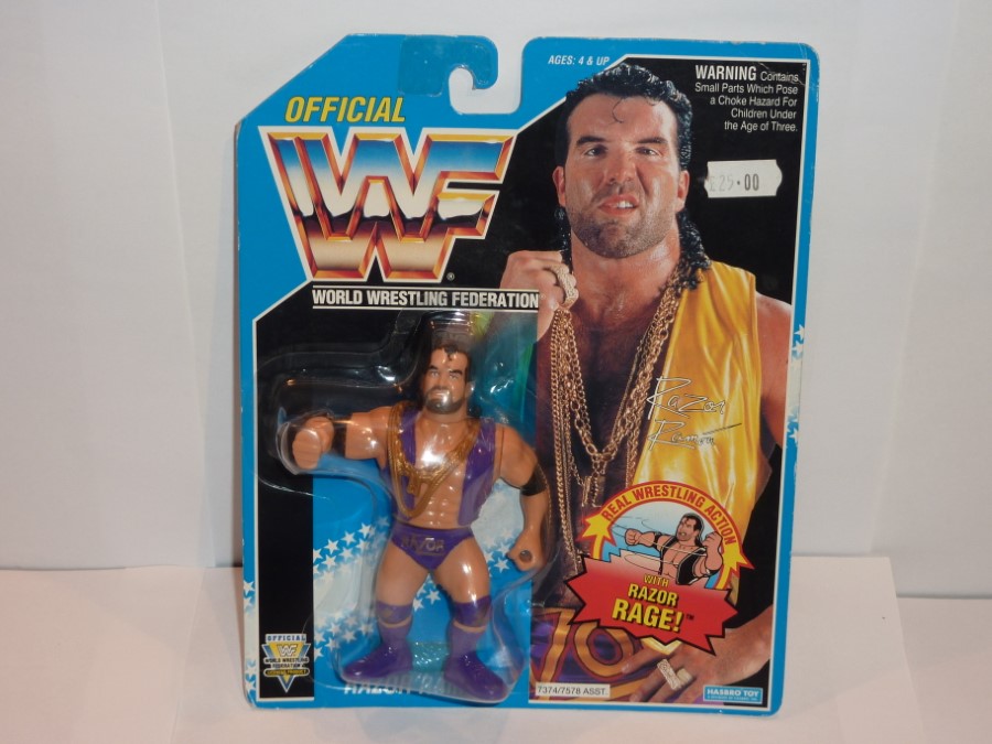 Razor Ramon WWF - Hasbro 1994 - Series 10 - Purple Fig - Blue Card ...