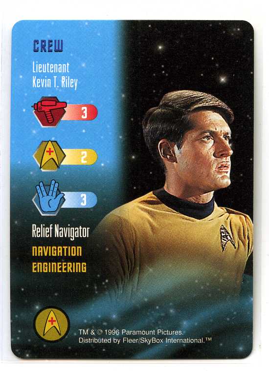Star Trek TCG - Paramount 1996 - Lieutenant Kevin T. Riley - Crew ...