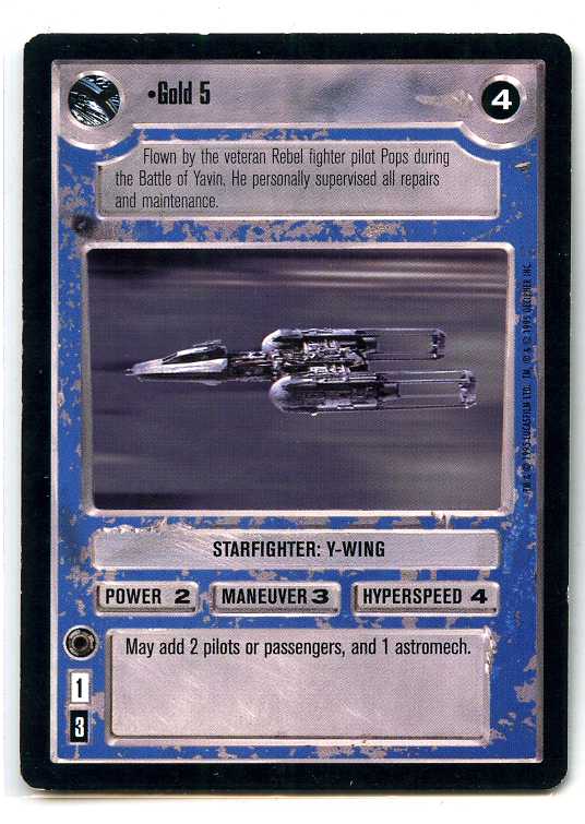 Star Wars CCG Premiere Limited - Decipher 1995 - Gold 5 - Starships ...