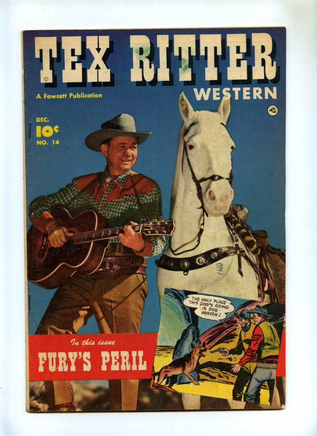Tex Ritter Western #14 - Fawcett 1952 - FN- - Valleycomics