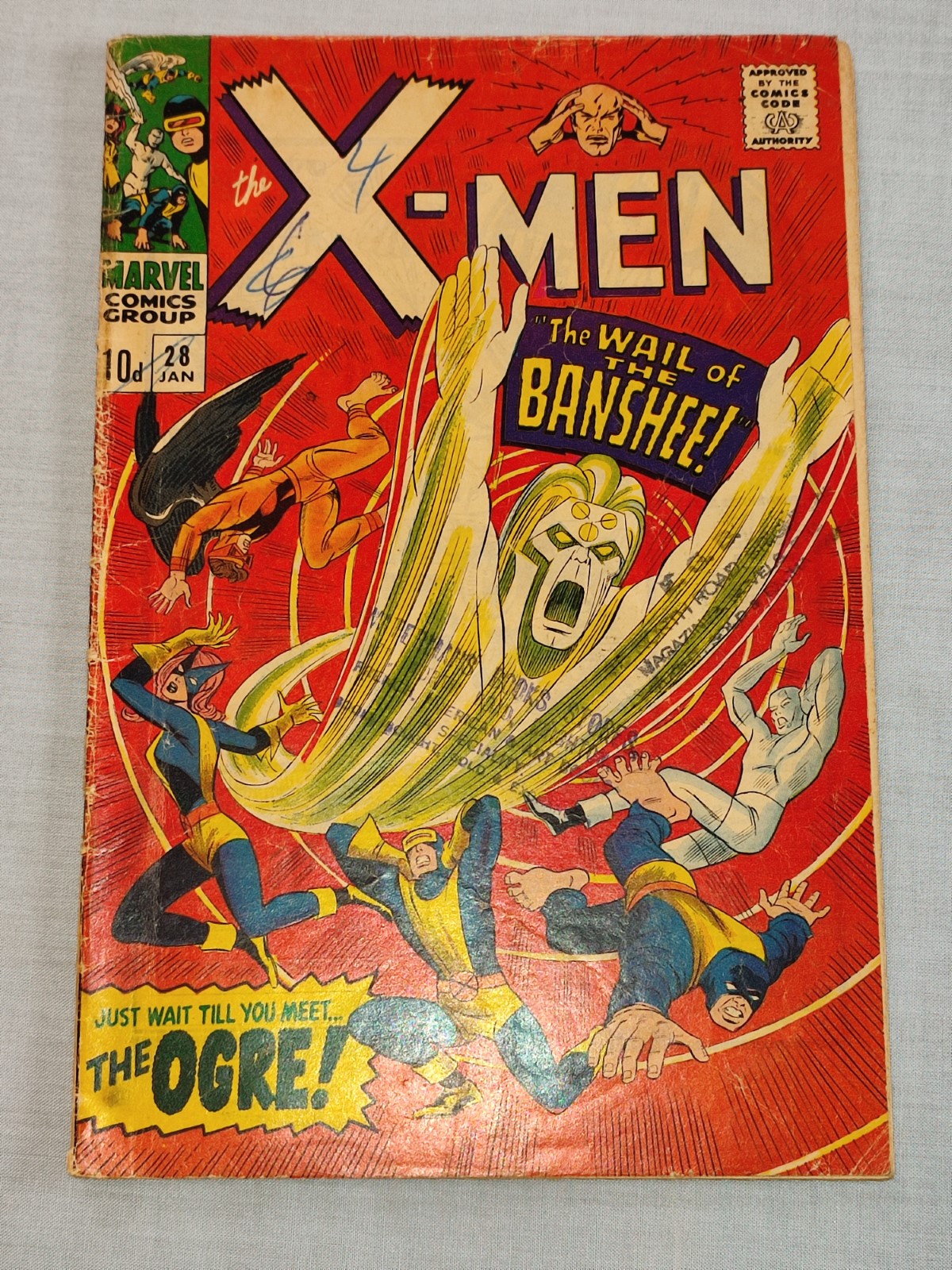 Uncanny X-Men #28 - Marvel 1967 - Pence - 1st App Banshee and The Ogre ...