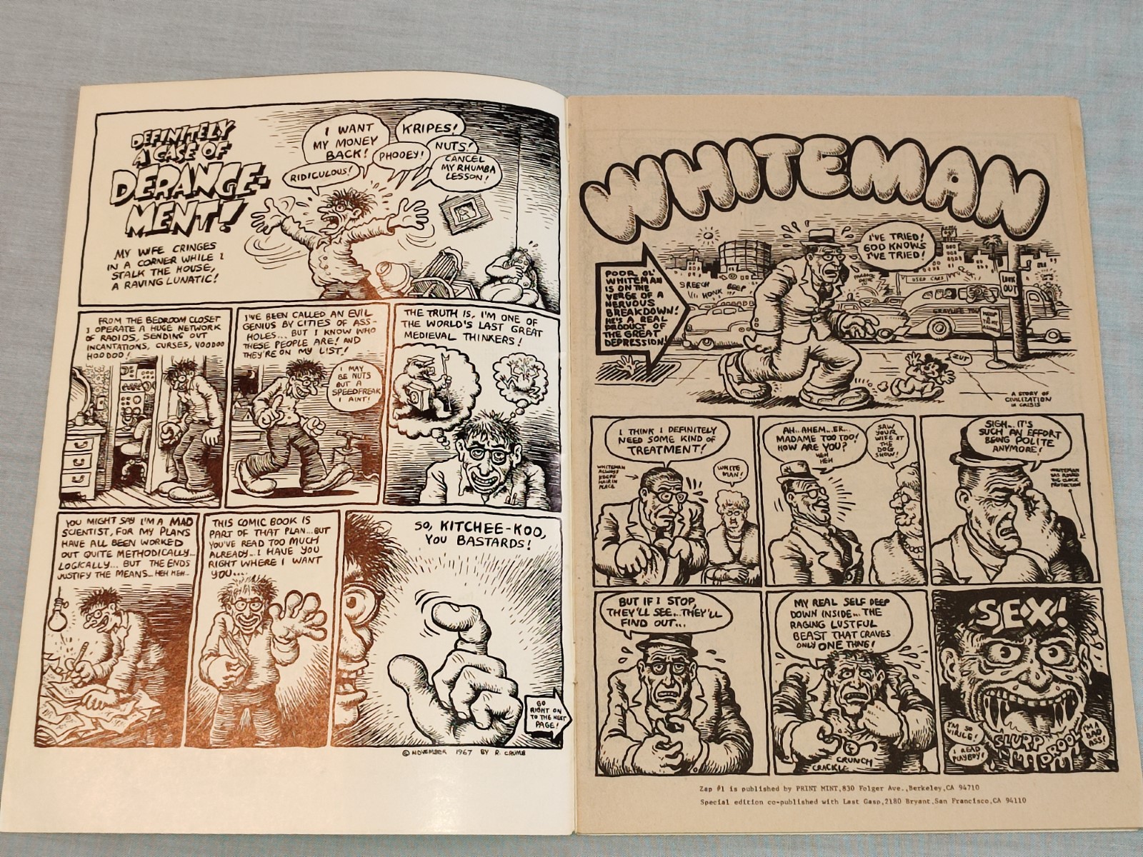 Zap Comix #1 - Apex - Robert Crumb Underground Comic - Valleycomics