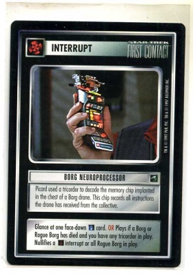 Star Trek CCG First Contact - Decipher 1997 - Borg Neuroprocessor ...